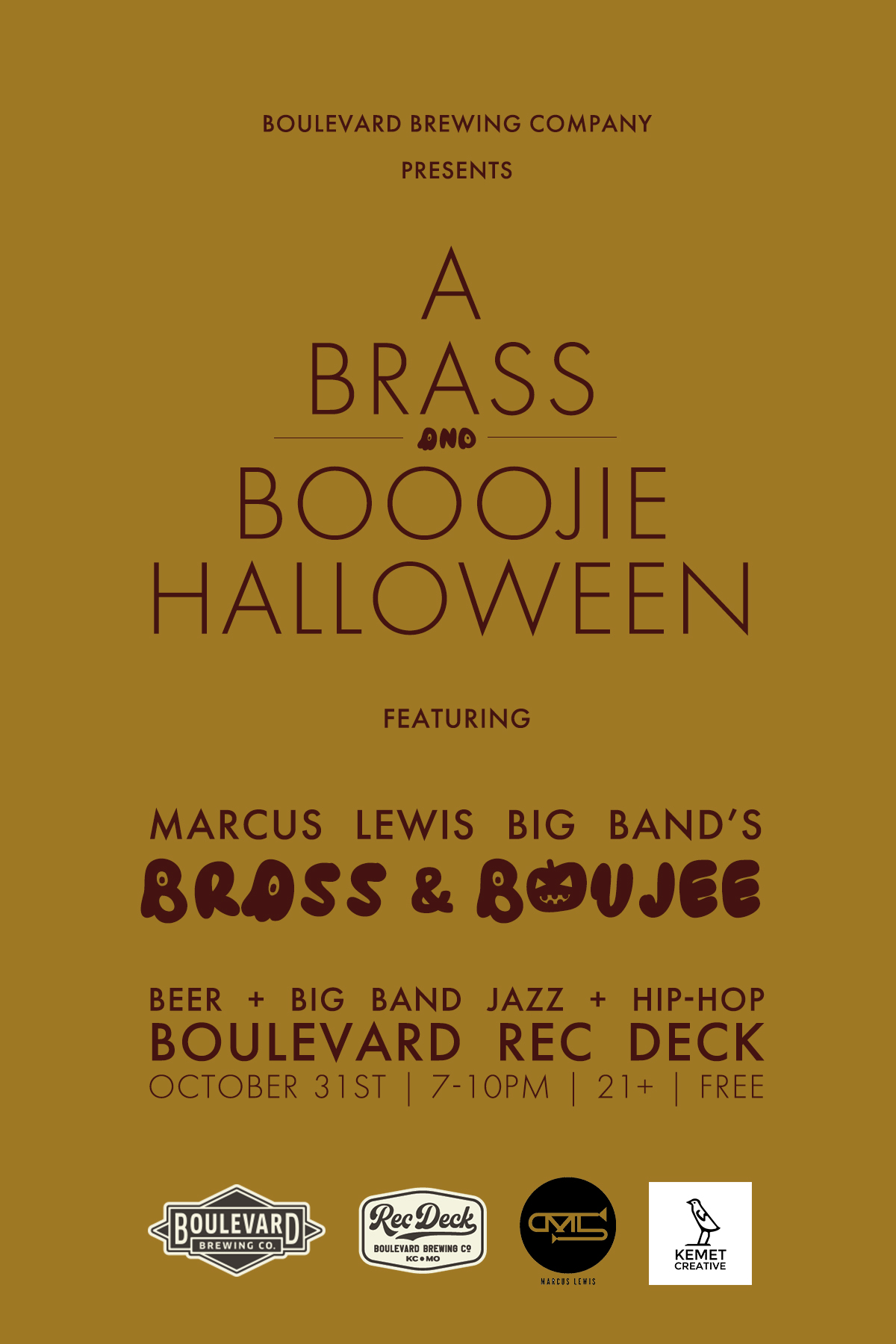 A Brass & Boojie Halloween in the Rec Deck - Boulevard Brewing Company