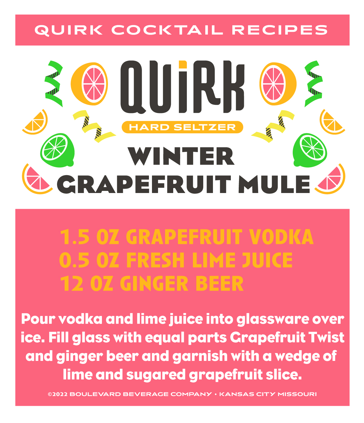 Quirk Hard Seltzer | Cocktail Recipes - Boulevard Brewing Company