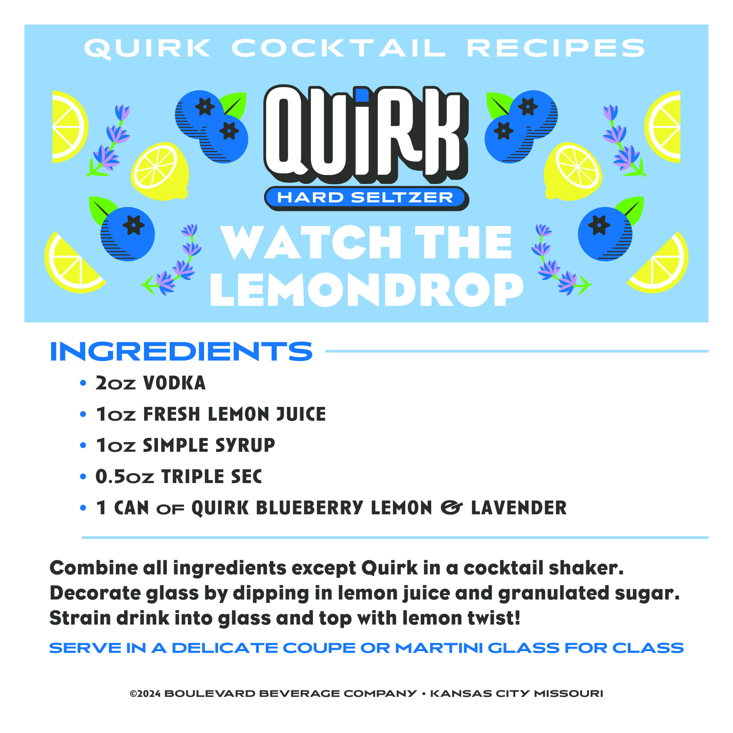 Quirk Hard Seltzer | Cocktail Recipes - Boulevard Brewing Company