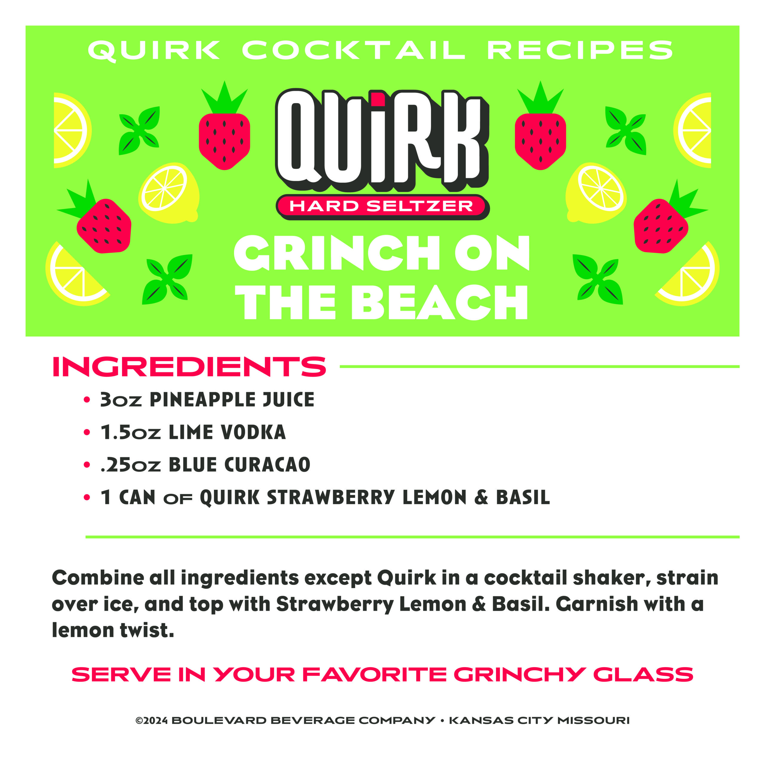 Quirk Hard Seltzer | Cocktail Recipes - Boulevard Brewing Company