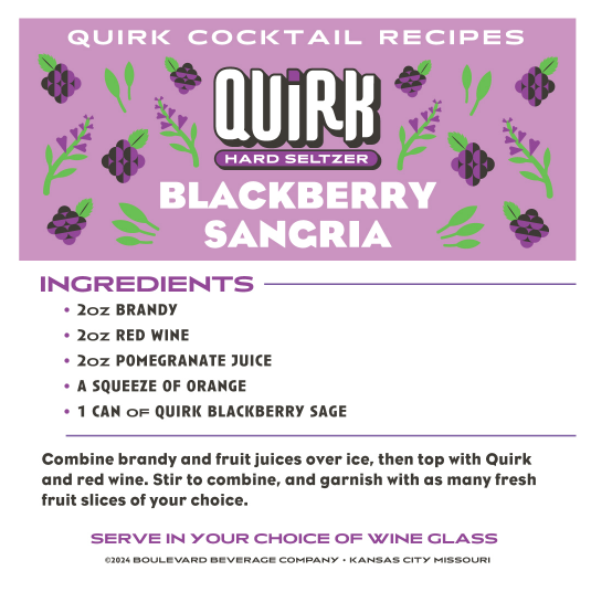 Quirk Hard Seltzer | Cocktail Recipes - Boulevard Brewing Company